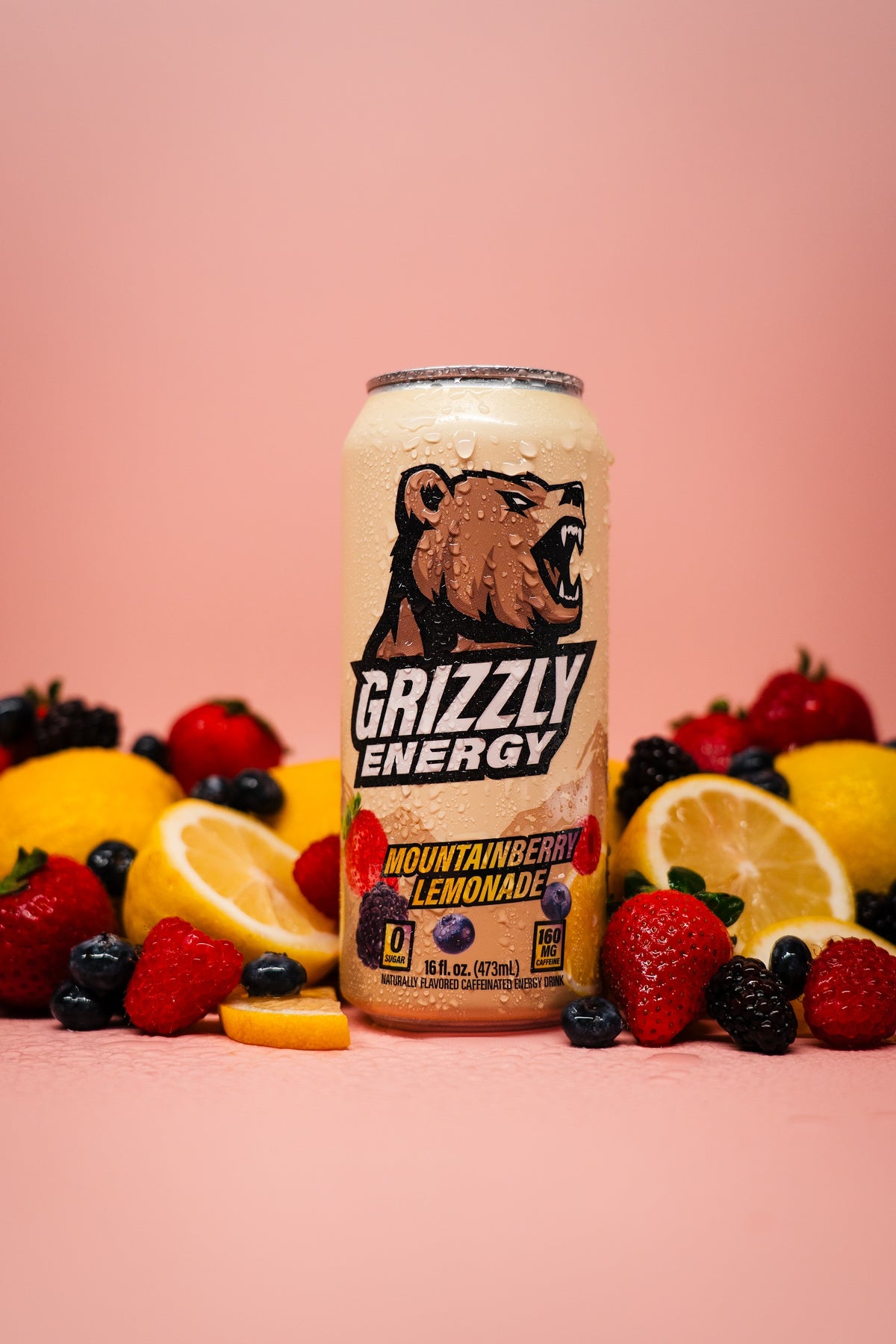 GRIZZLY Energy - Zero Sugar, Zero Artificial Colors, Wild Flavors · Grizzly Energy Drinks